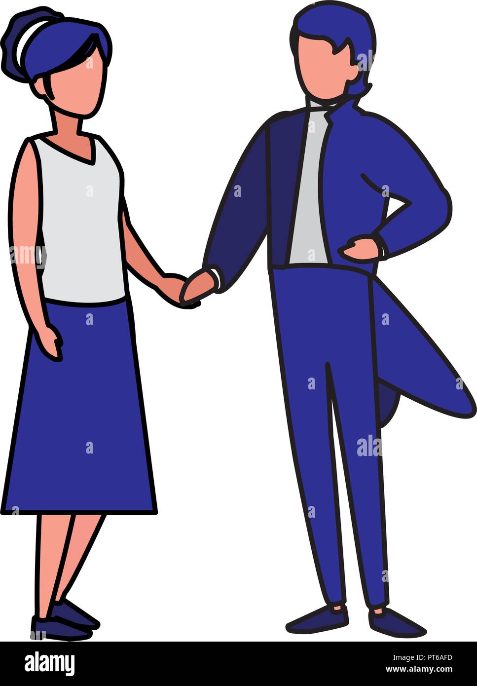 avatar couple icon over white background, vector illustration Stock ...