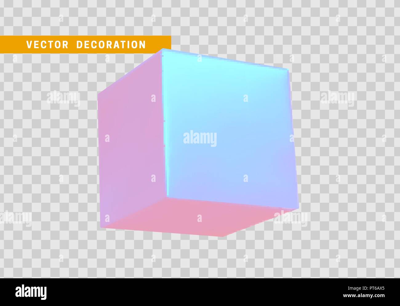 3d cube, geometric square isolated realistic on transparent background ...