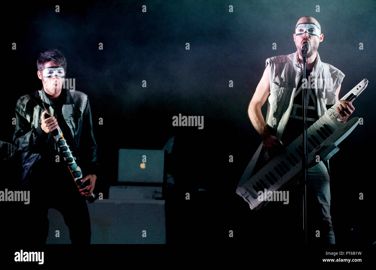 Belgian electro band The Subs in concert at the Laundry Day festival in ...