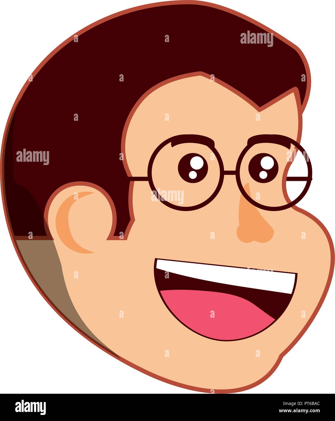 Kid child boy avatar head Stock Vector Images - Alamy