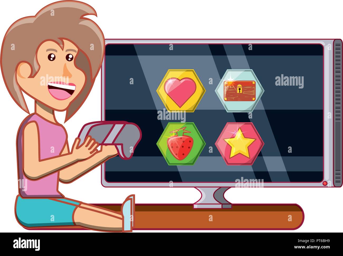 Female gamer avatar hi-res stock photography and images - Alamy