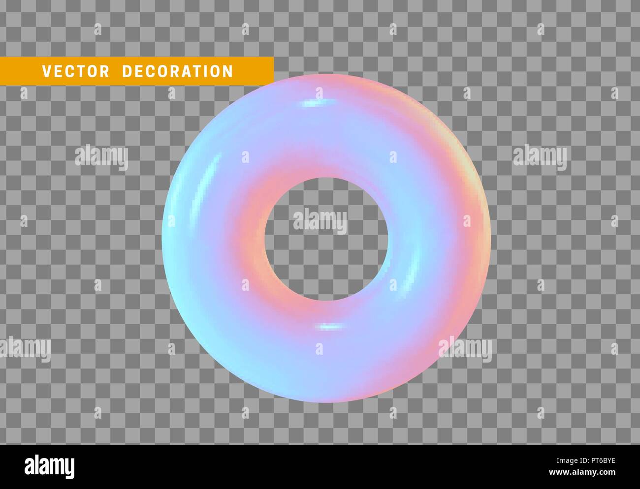 Torus, simple 3d shape isolated on transparent background. Volumetric ...