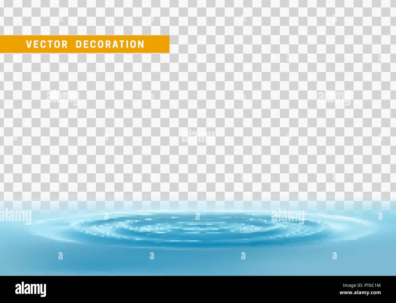 Realistic water ripples and round weave with curle. Vector Isolated ...