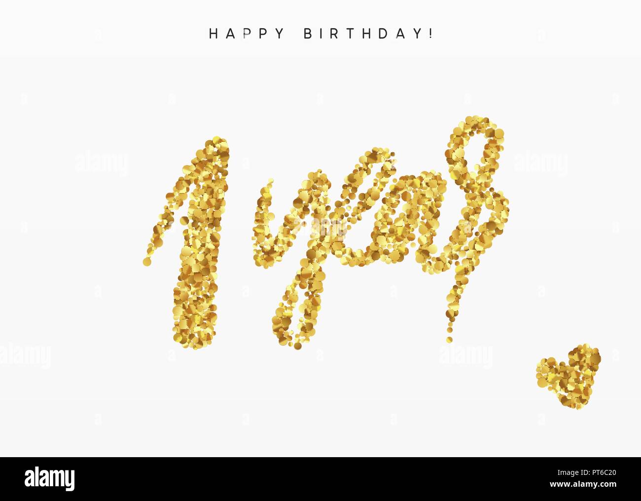 1 year birthday card hi-res stock photography and images - Alamy