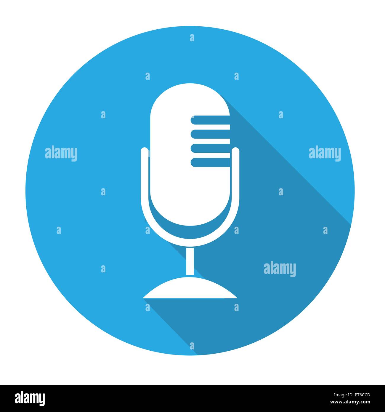 Microphone Icon flat design vector illustration Stock Vector Image ...
