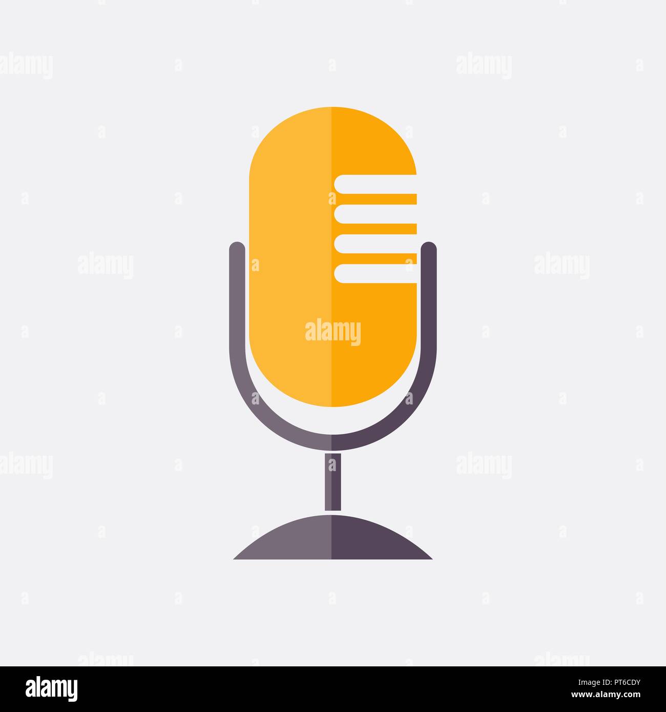 Microphone Icon flat design vector illustration Stock Vector Image ... Microphone Icon flat design vector illustration Stock Vector Image ...