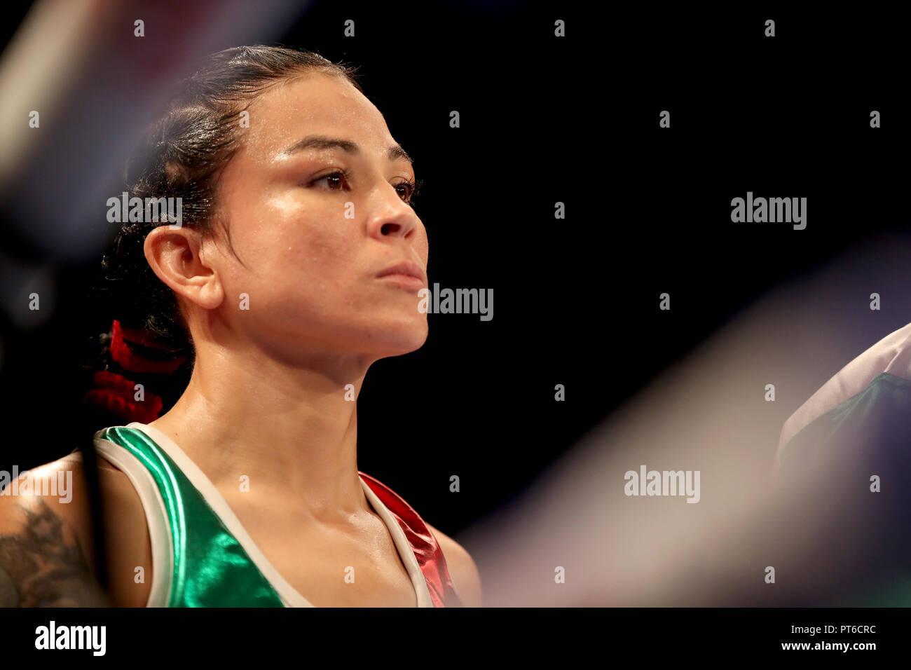 Isabel Millan before her WBO World Female Flyweight title fight against ...