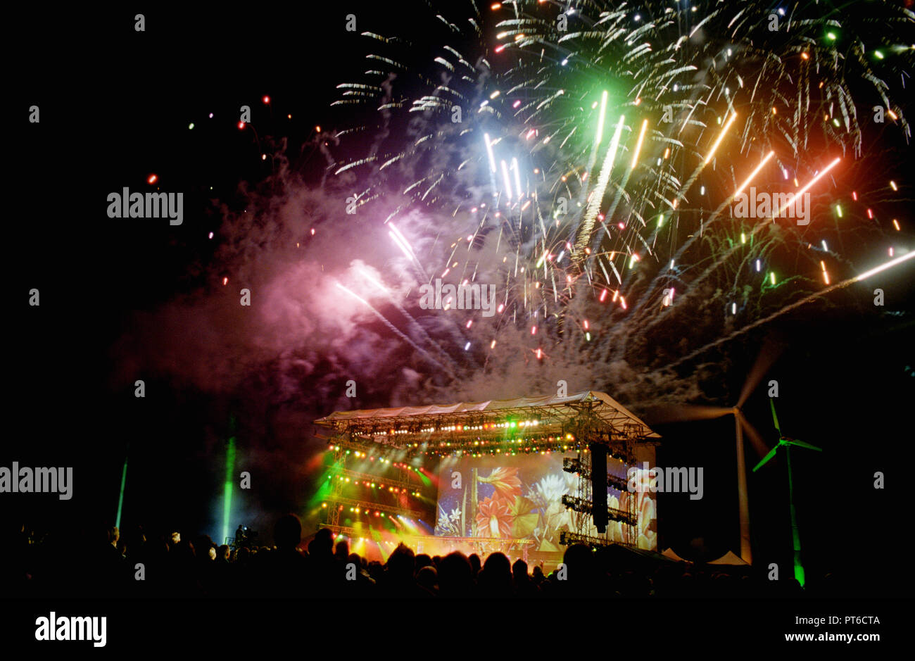 Jean Michel Jarre's Aero concert in the windmill park Gammel Vra Enge ...