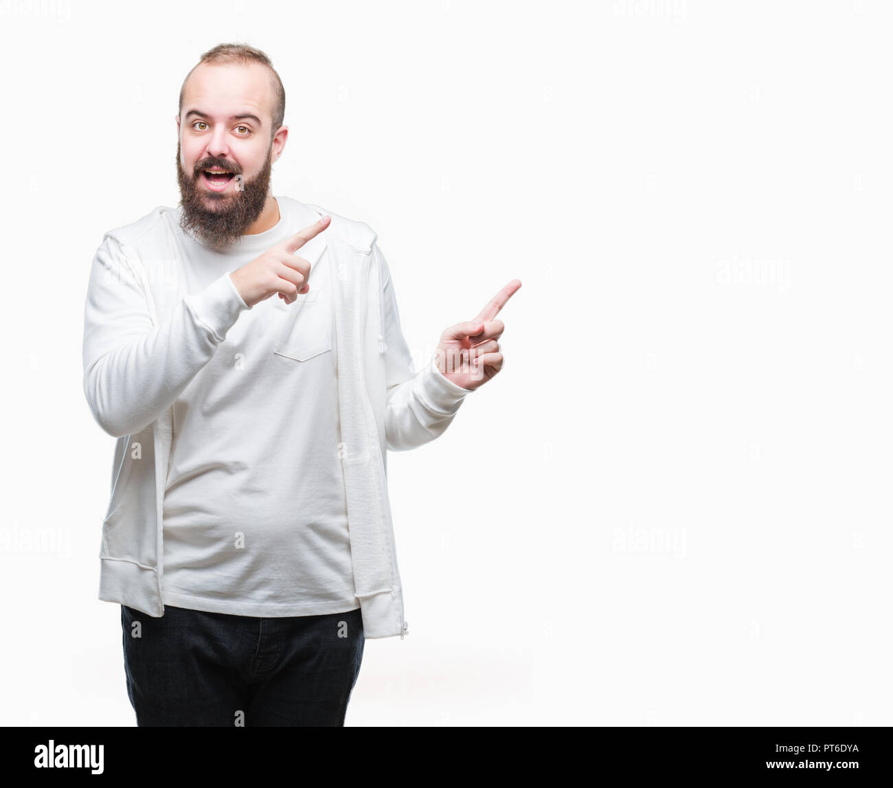 Portrait two young smiling hipster Cut Out Stock Images & Pictures - Alamy