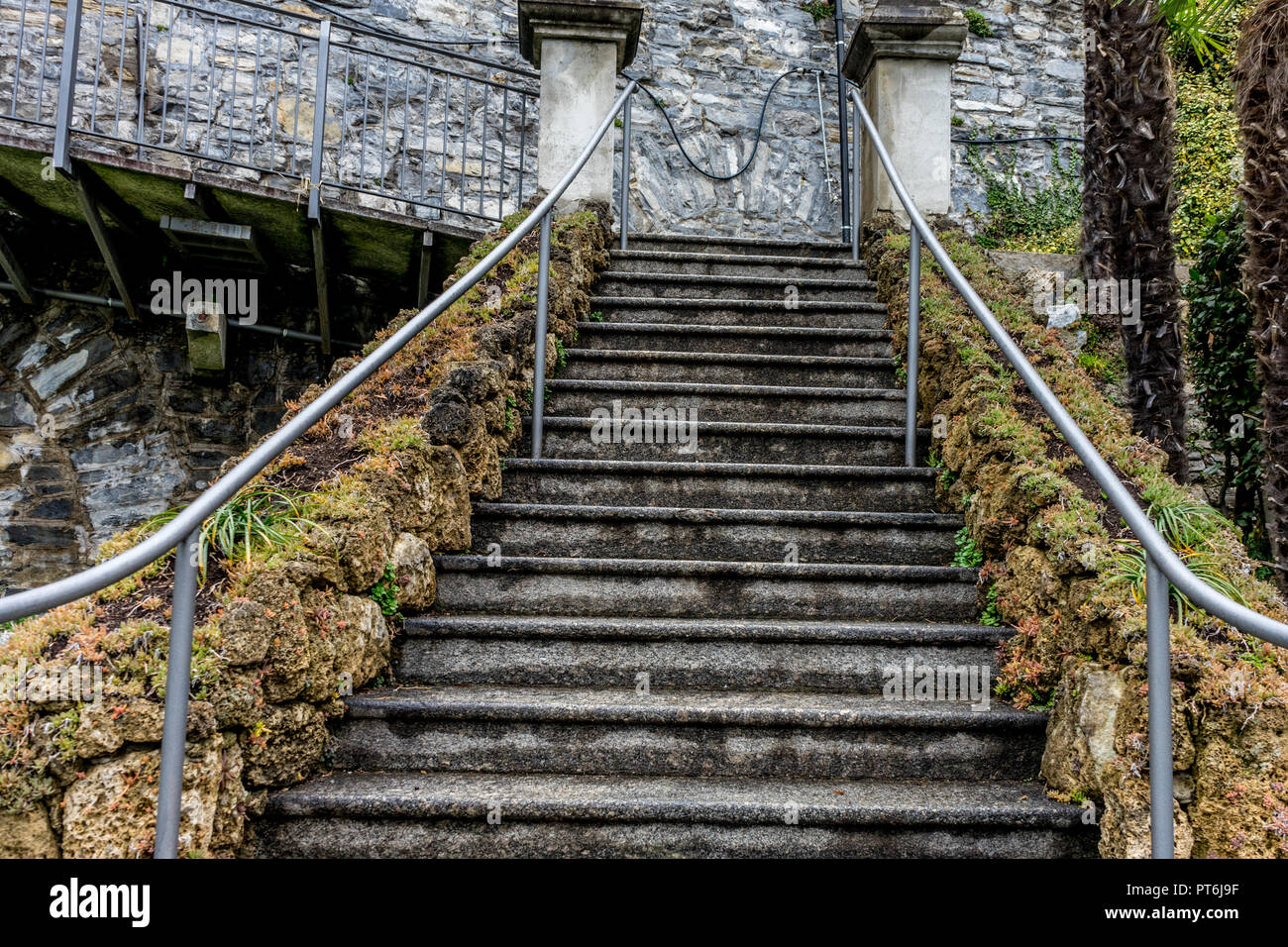 Italy, Varenna, Lake Como, a close up of a stone steps Stock Photo - Alamy