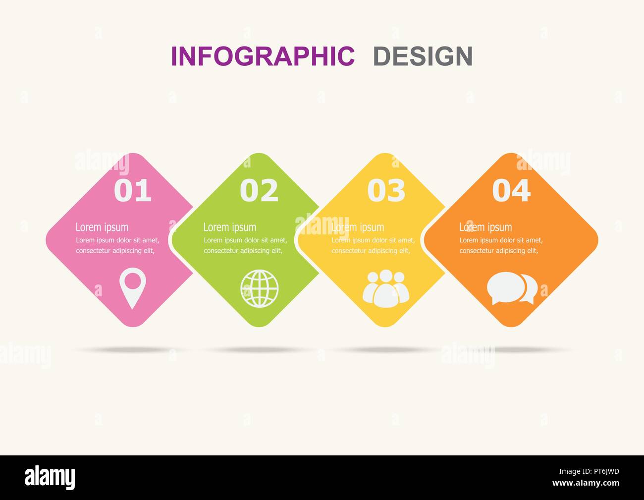 Four steps vector vectors hi-res stock photography and images - Alamy