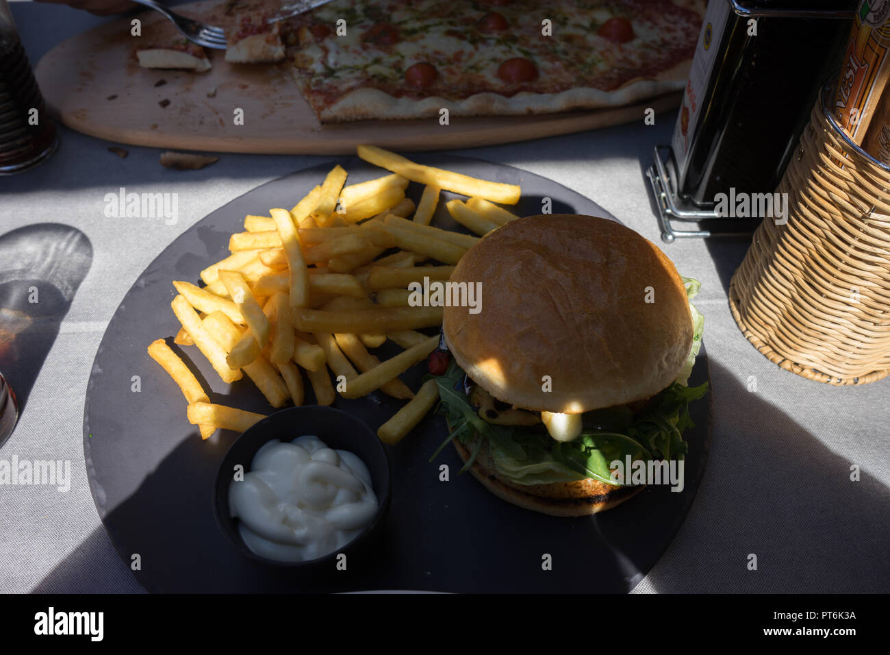 Junk food plate full hi-res stock photography and images - Alamy