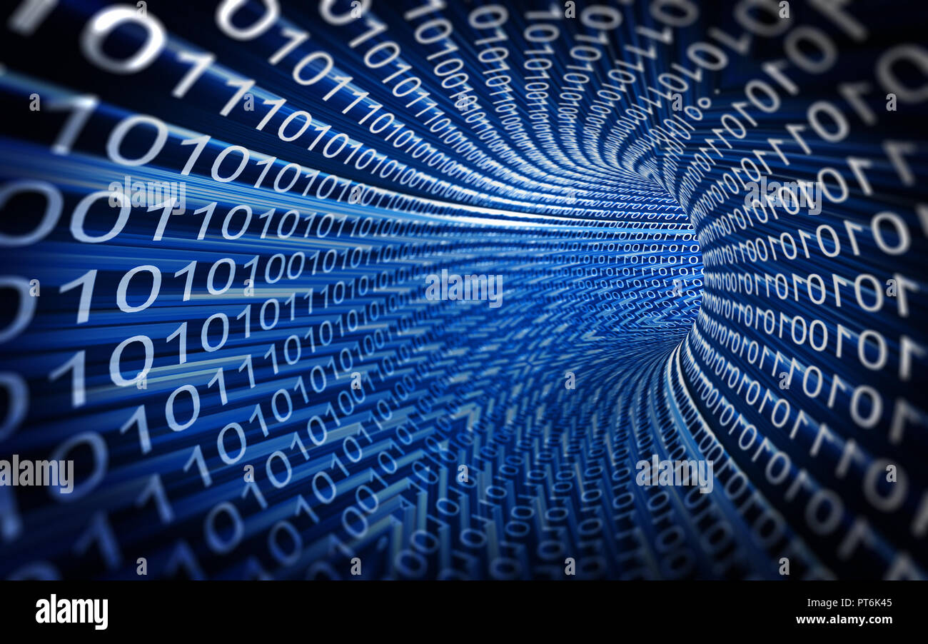 Digital numbers 0 1 3d rendering panorama Stock Photo - Alamy
