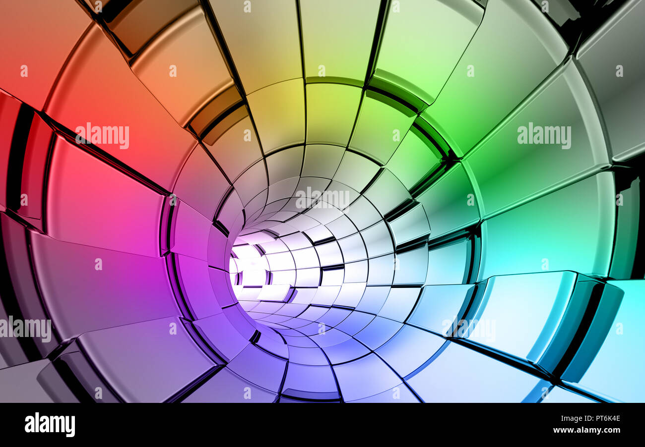 Rainbow colors technology background 3d rendering Stock Photo - Alamy