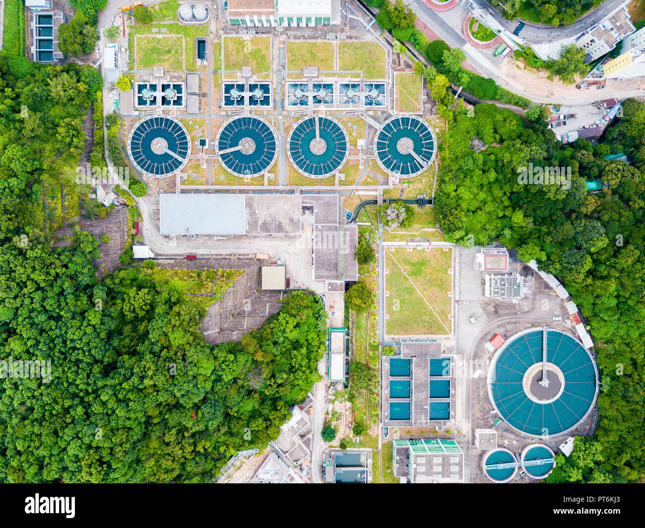Small local sewage treatment in hong kong city outdoor Stock Photo - Alamy