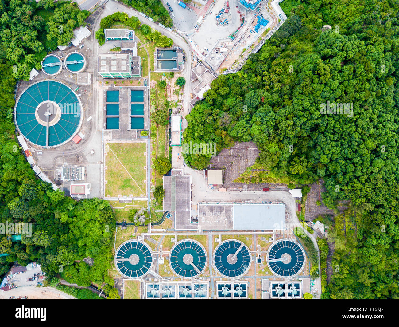 Small local sewage treatment in hong kong city outdoor Stock Photo - Alamy