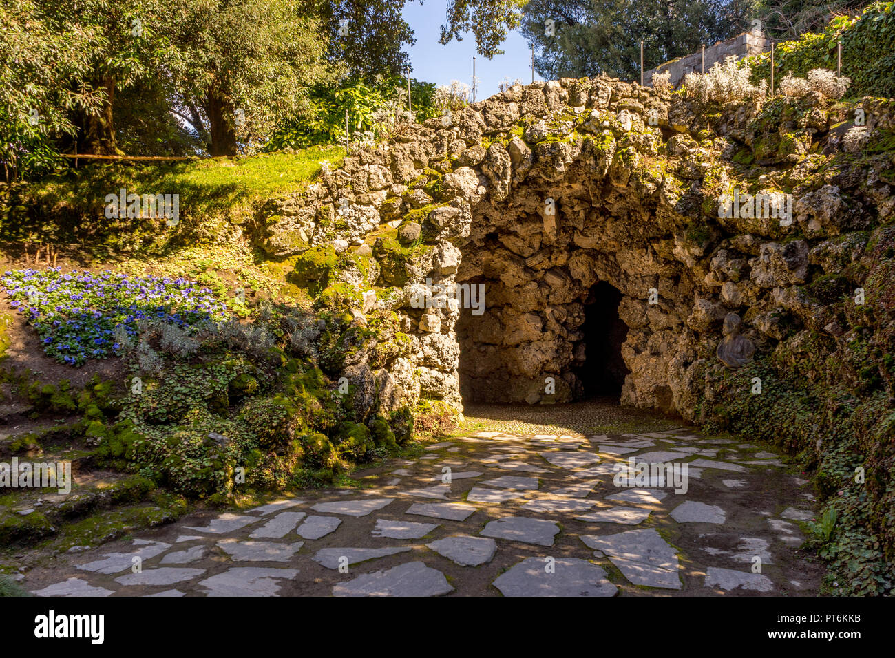 Italy, Bellagio, Lake Como, STONE WALL OF HISTORIC BUILDING Stock Photo ...