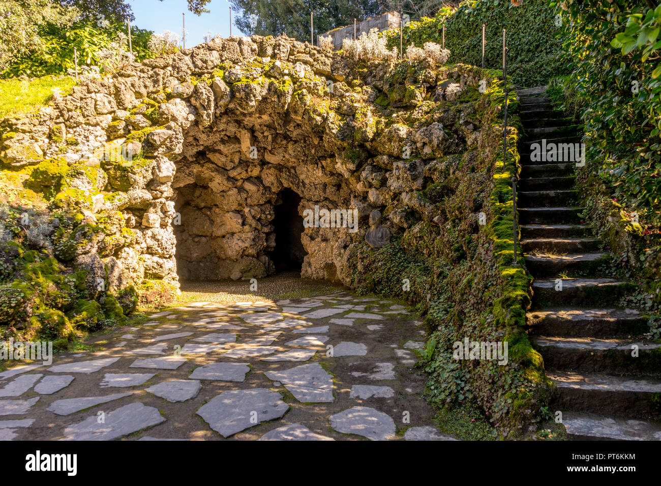 Europe, Italy, Bellagio, Lake Como, STONE WALL OF HISTORIC BUILDING ...