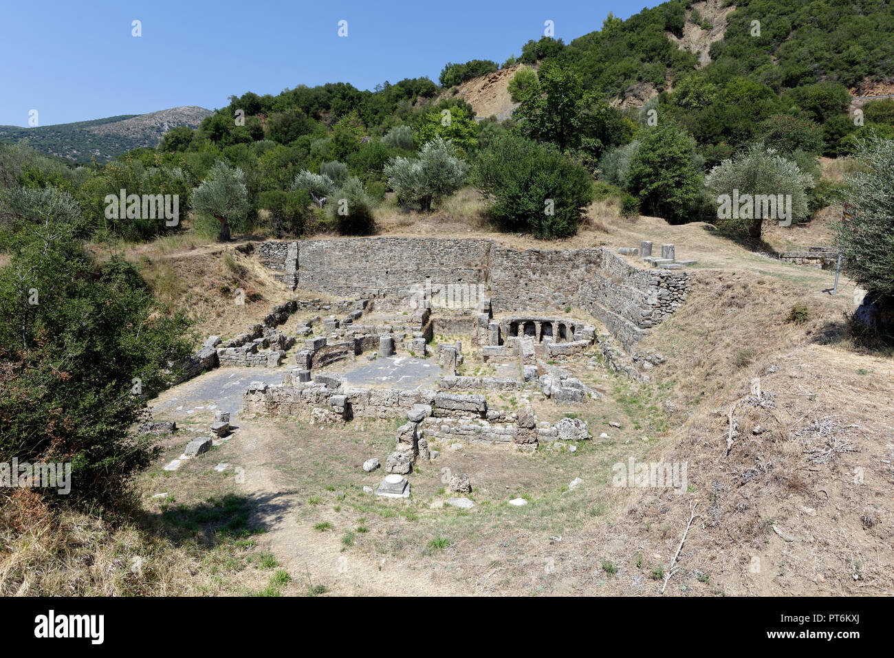 Ruins of the Asklepion, a sanctuary of the Greek God of healing ...