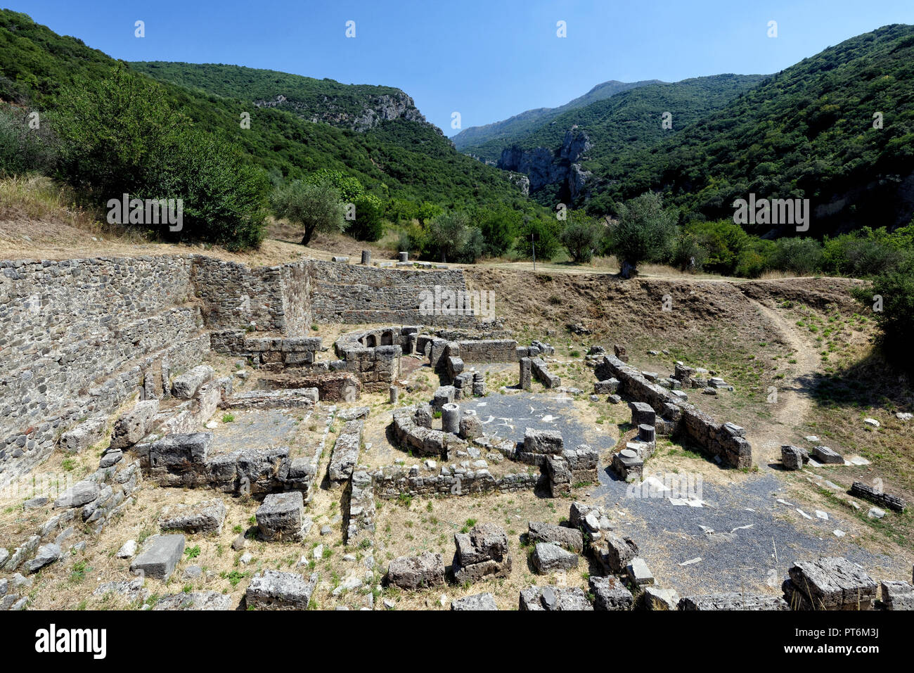 Ruins of the Asklepion, a sanctuary of the Greek God of healing ...