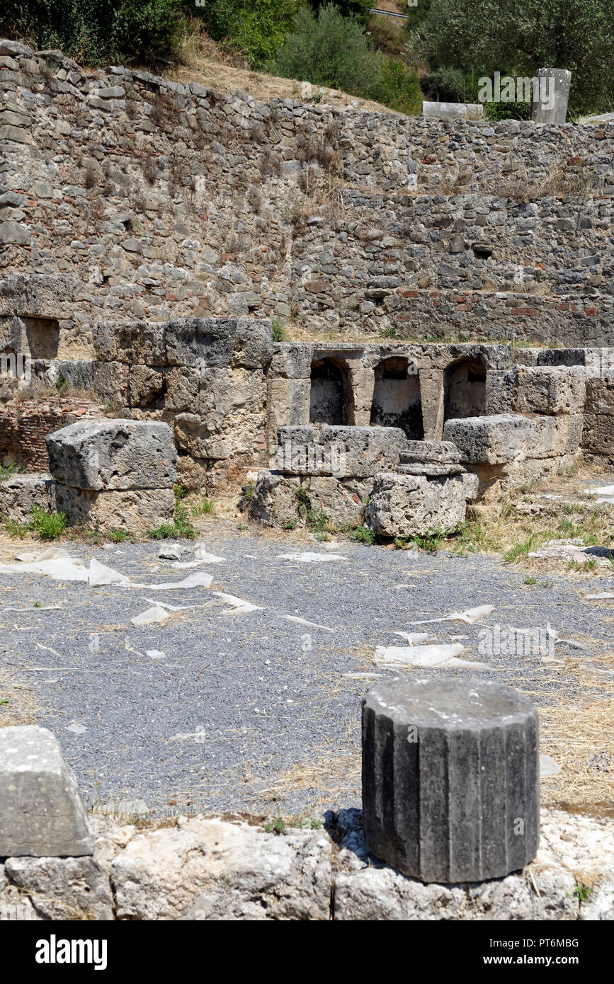 Ruins of the Asklepion, a sanctuary of the Greek God of healing ...