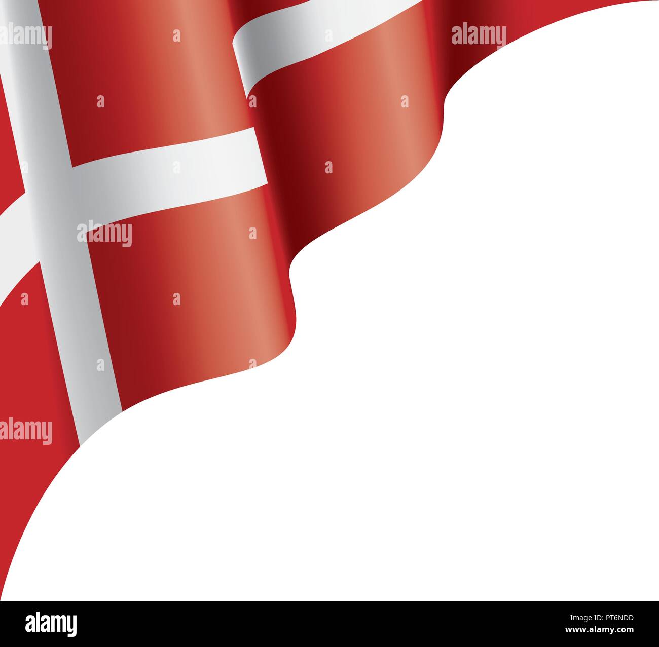 Denmark flag, vector illustration on a white background Stock Vector ...