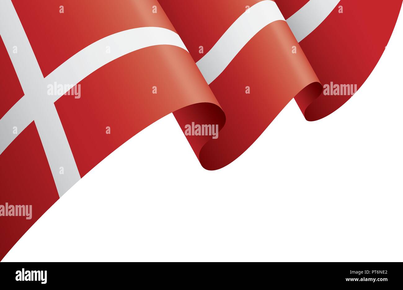 Denmark national realistic flag waving Stock Vector Images - Alamy