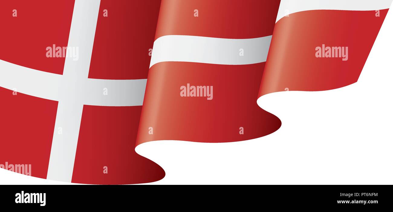 Denmark national realistic flag waving Stock Vector Images - Alamy