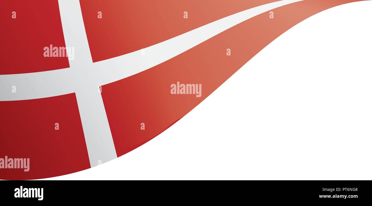 Denmark flag, vector illustration on a white background Stock Vector ...