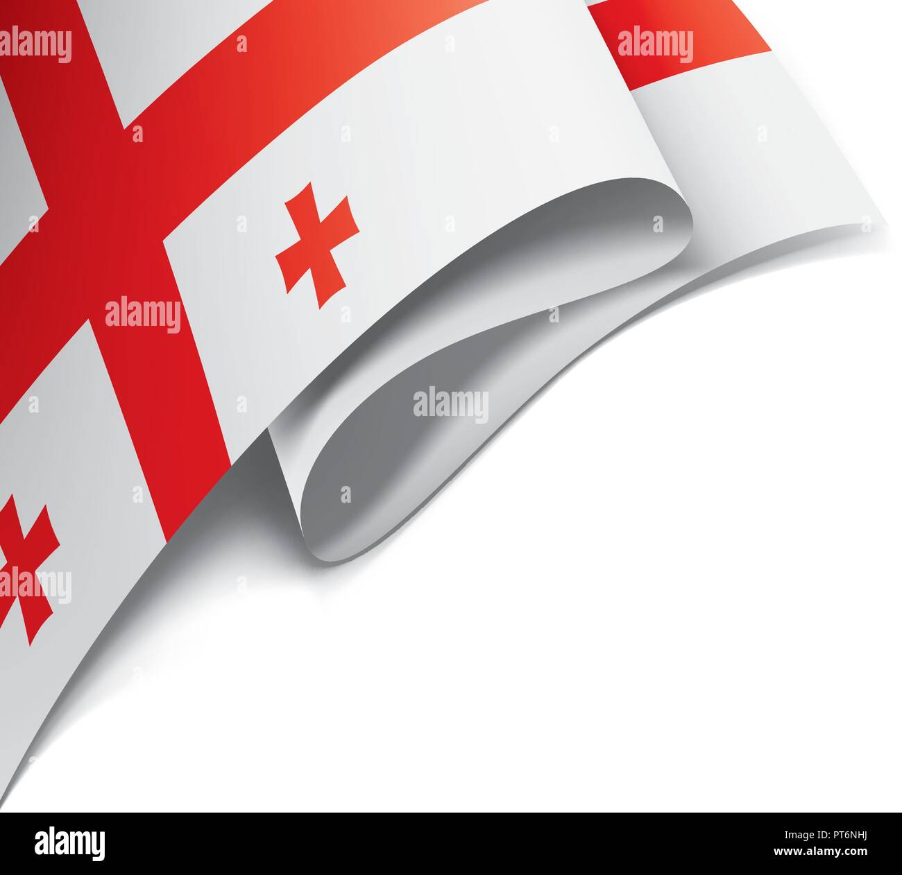 Georgia flag, vector illustration on a white background Stock Vector ...