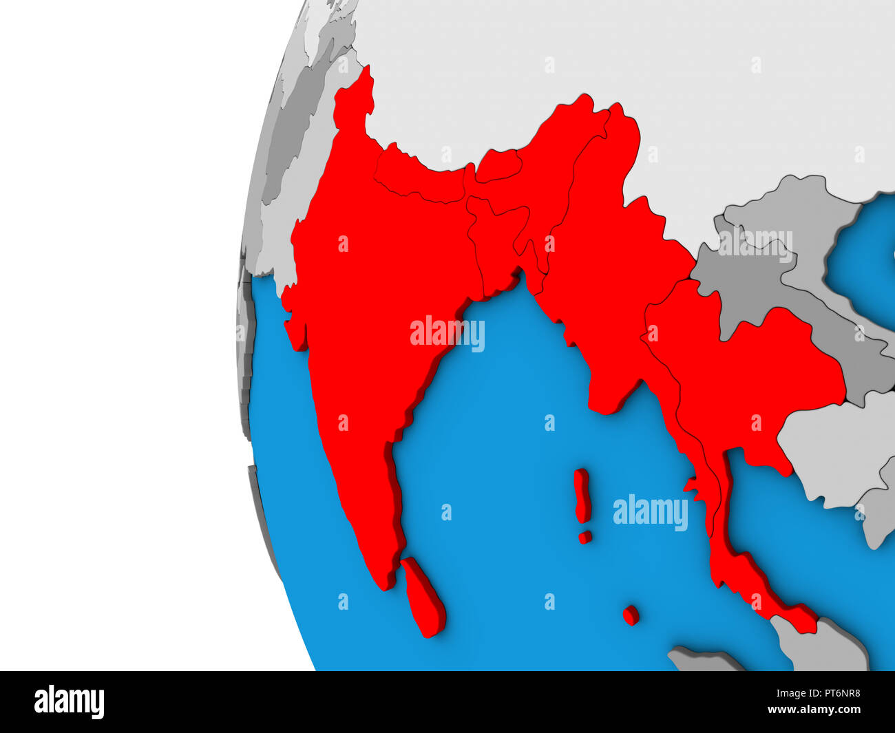 Bay of bengal map with states hi-res stock photography and images - Alamy