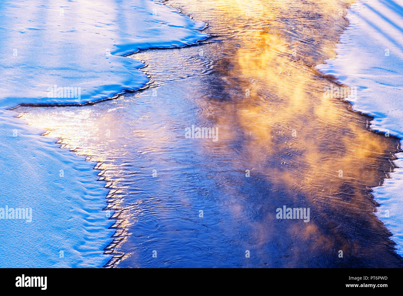 River water freezing on a very cold winter day Stock Photo - Alamy