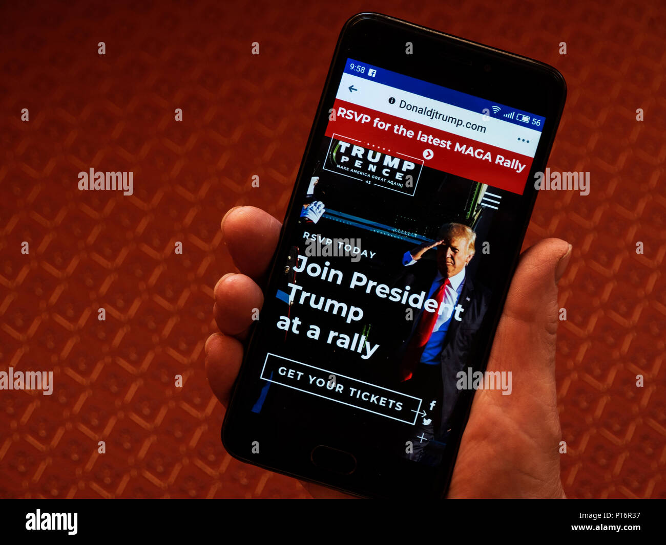 President of the United States of America Donald Trump site seen ...
