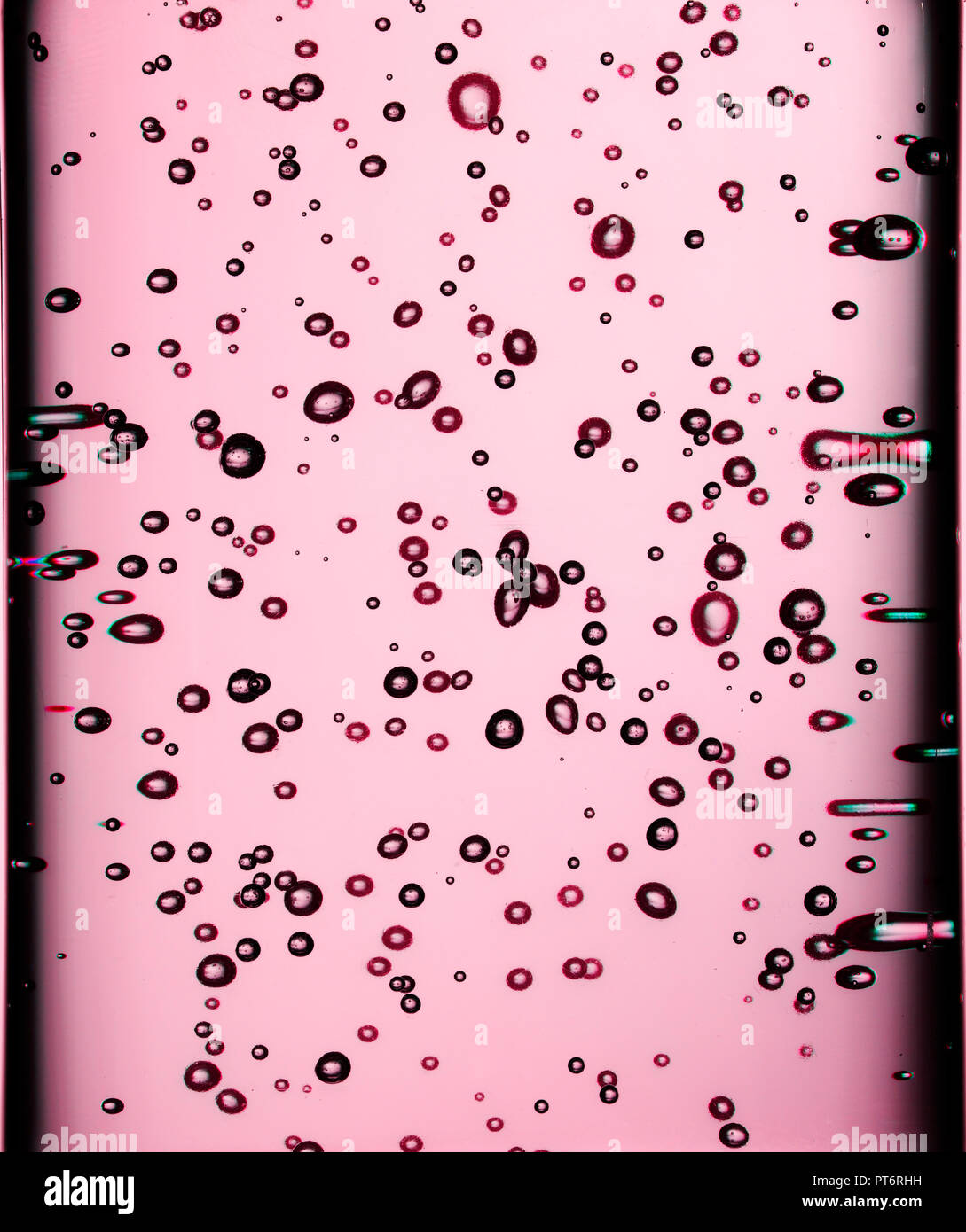Pink Rose Bubbles Floating in Liquid, Texture, Cosmetics Stock Photo ...