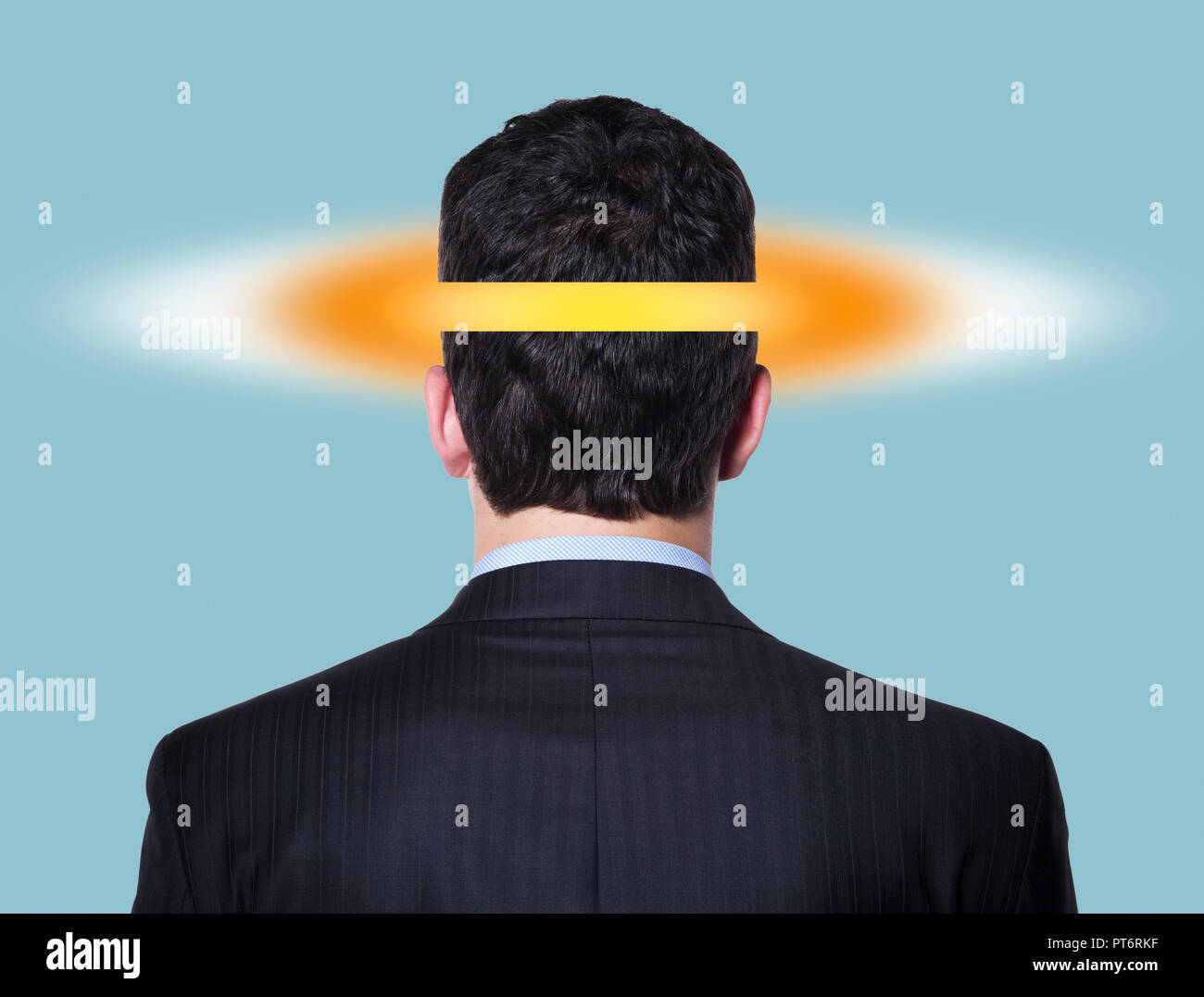 Concept A Business Man with Suit With Head Exploding Stock Photo - Alamy