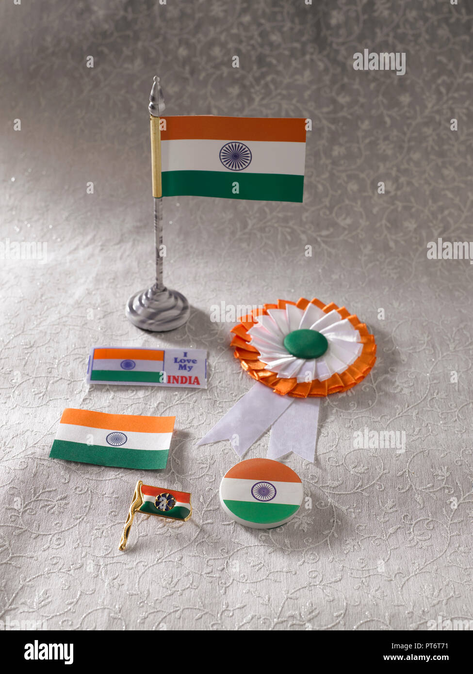 A STILL LIFE OF VOTE STICKERS AND BUTTONS FOR ELECTIONS IN INDIA, ASIA ...
