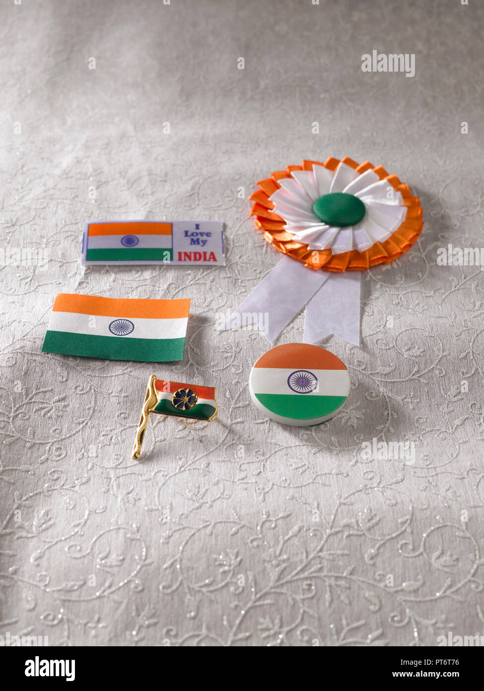 A STILL LIFE OF VOTE STICKERS AND BUTTONS FOR ELECTIONS IN INDIA, ASIA ...