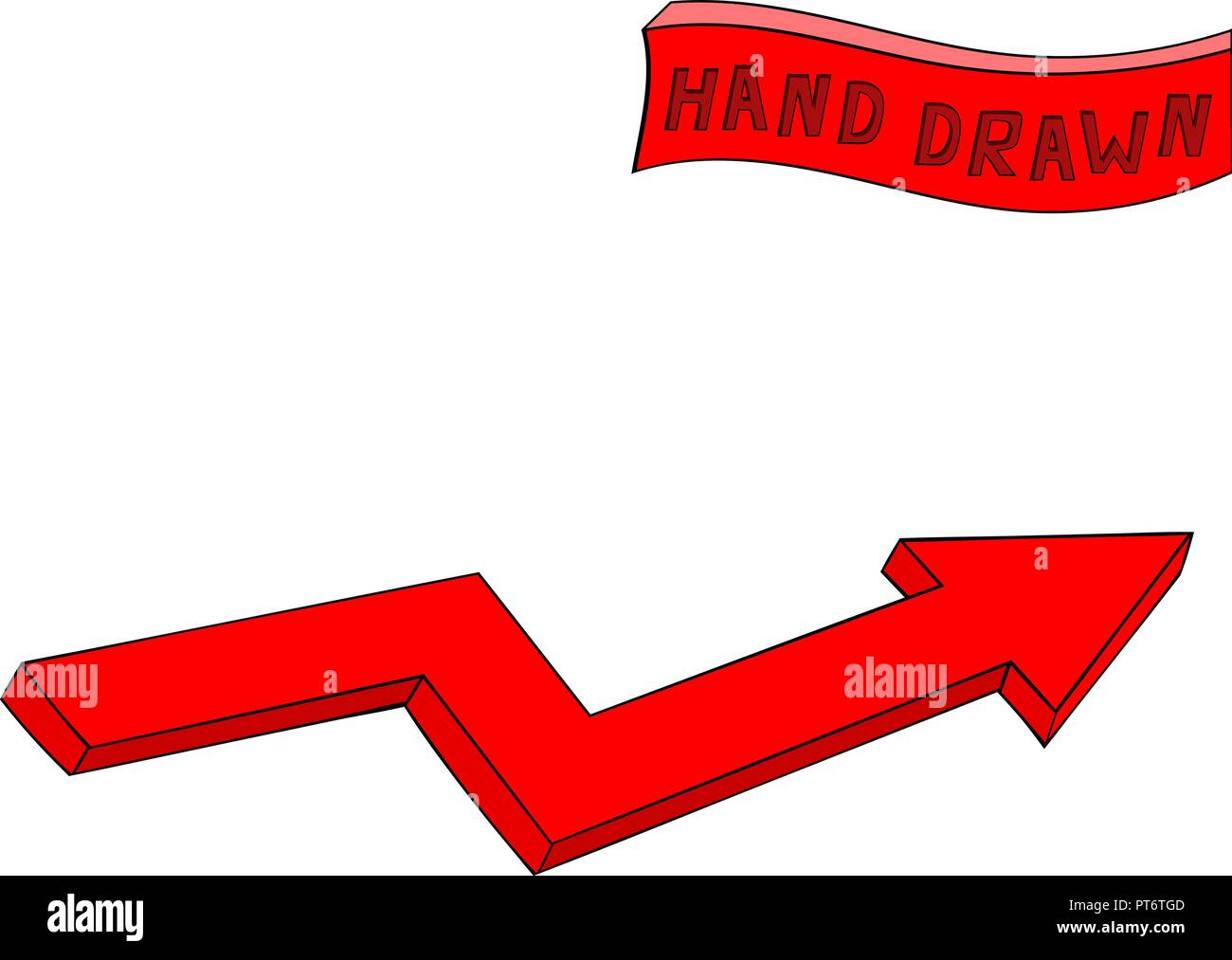 Doodle sketch arrow Cut Out Stock Images & Pictures - Alamy