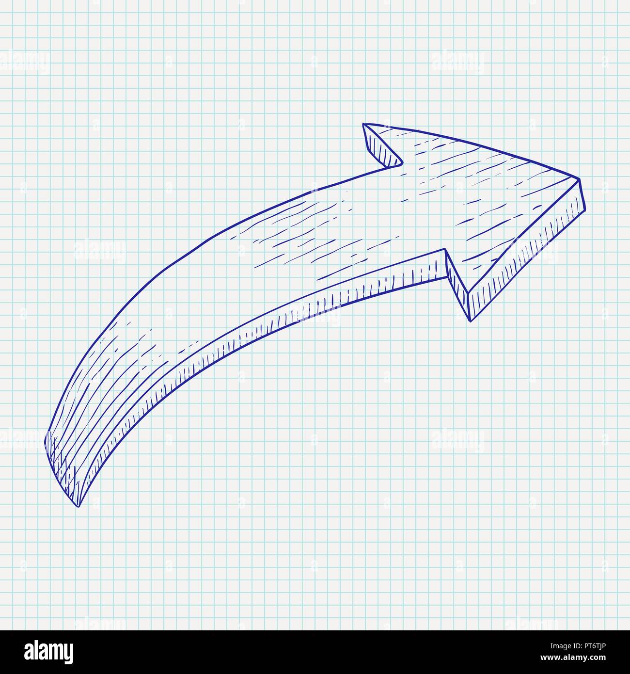 Arrow. Hand drawn sketch Stock Vector Image & Art - Alamy