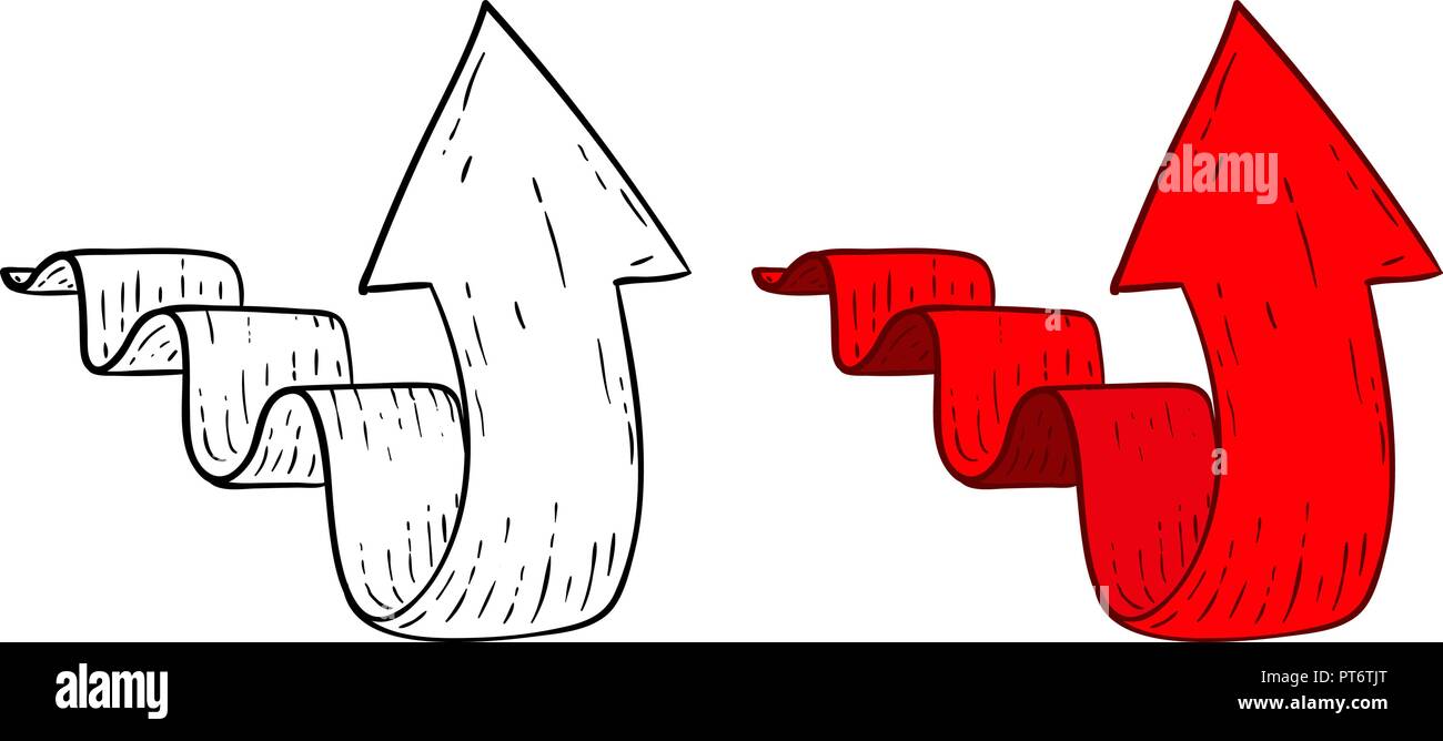 UP arrow. Hand drawn sketch Stock Vector Image & Art - Alamy