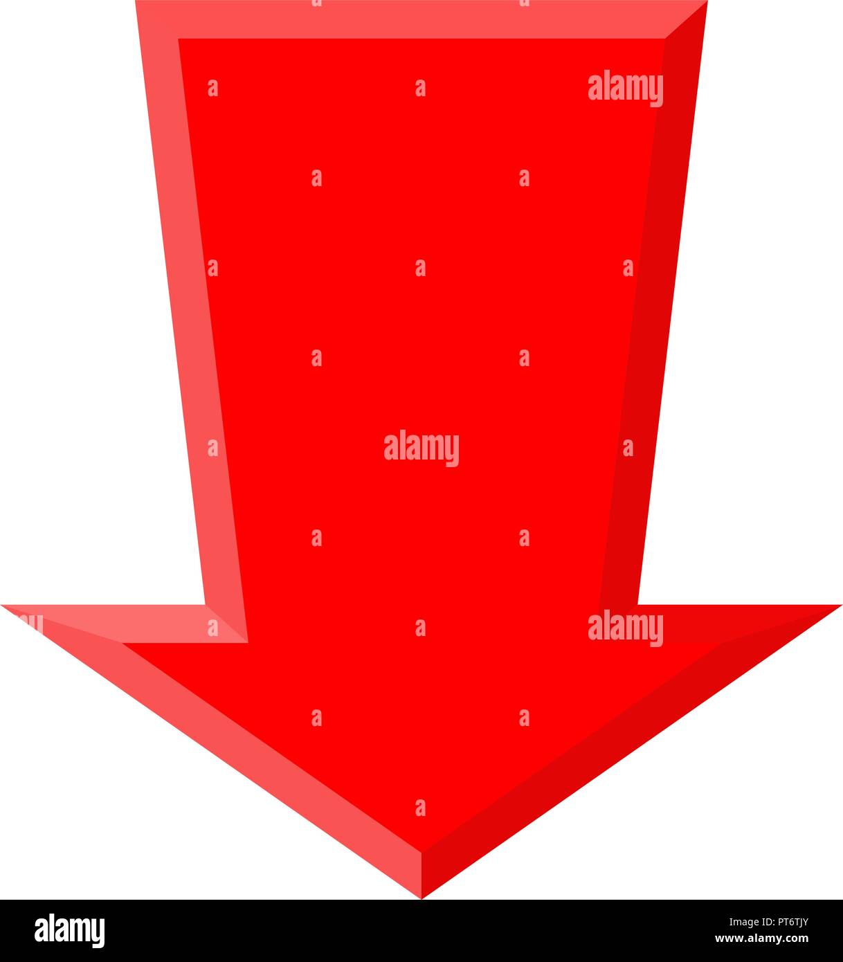 Red DOWN arrow Stock Vector Image & Art - Alamy