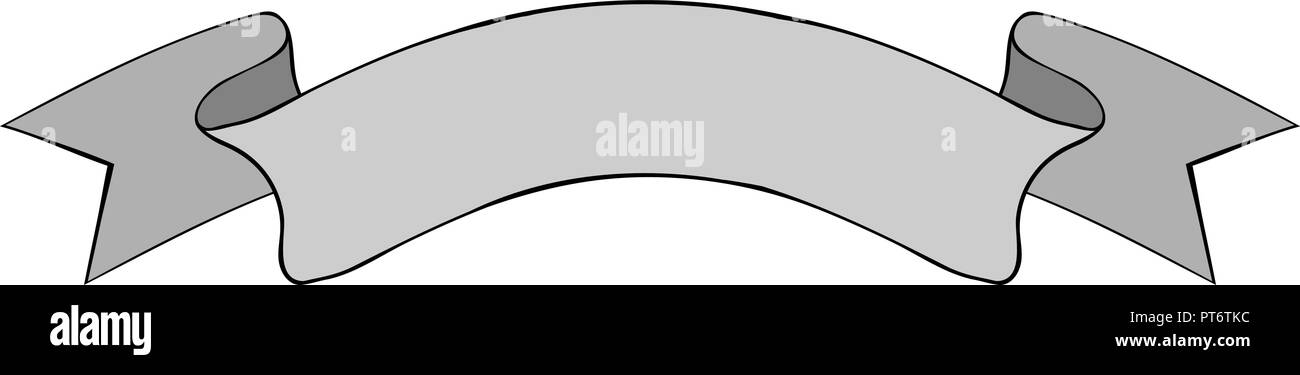 Gray ribbon banner Stock Vector Image & Art - Alamy