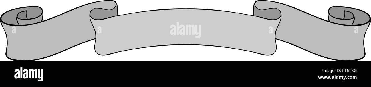 Ribbon banner blank Black and White Stock Photos & Images - Alamy