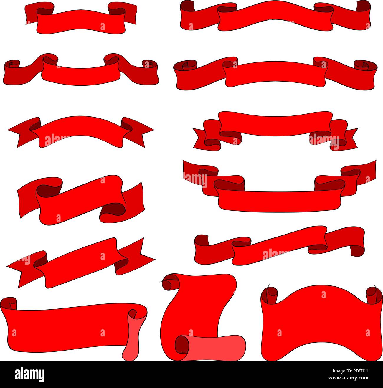 Ribbon banners. Red signs Stock Vector Image & Art - Alamy