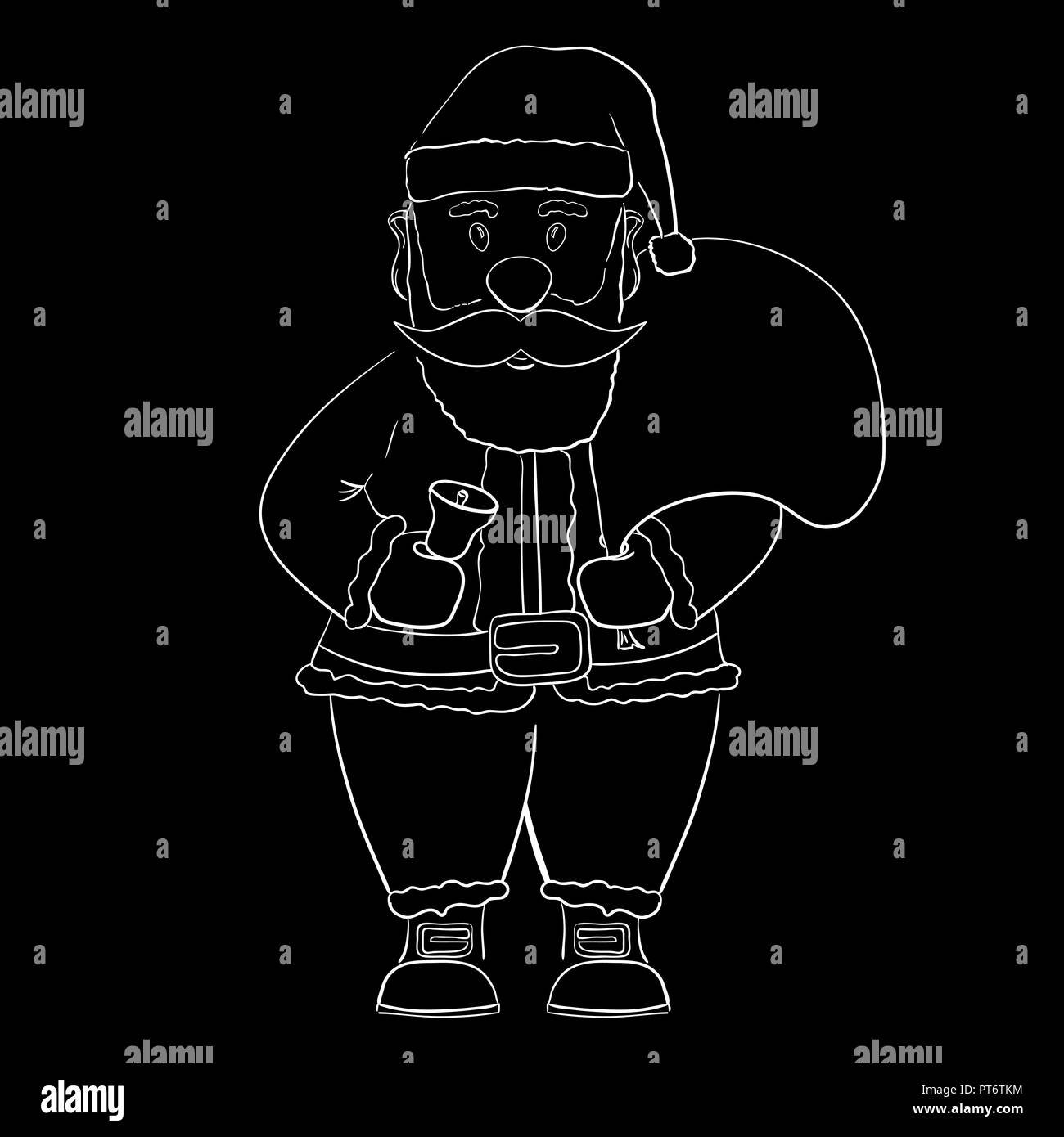 Old santa drawing Black and White Stock Photos & Images - Alamy