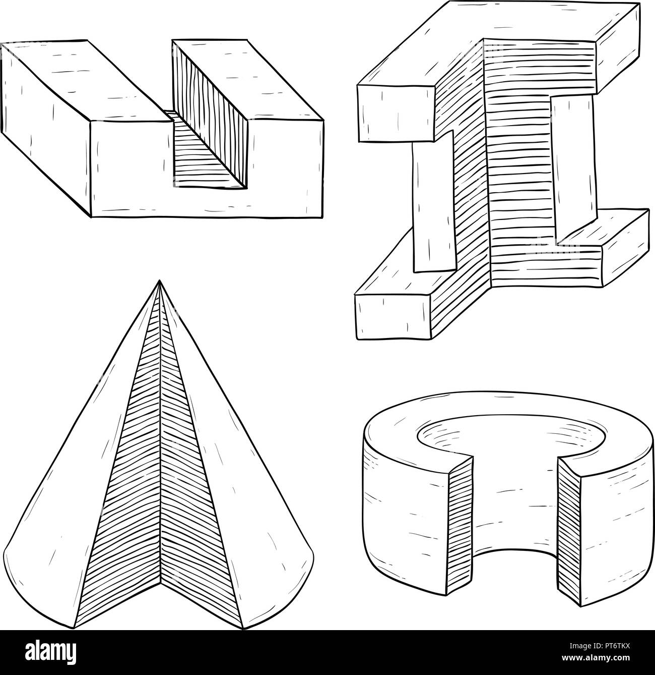 Shape sketch Stock Vector Images - Alamy
