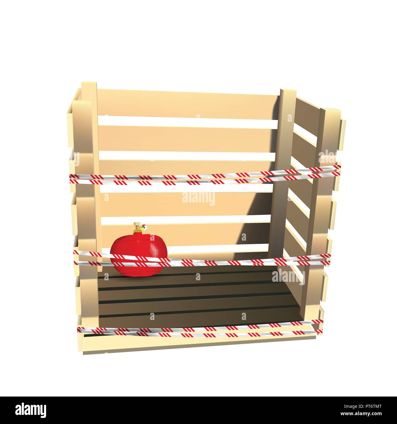 Natural gas cylinder. Box for safe transportation. Vector illustration ...