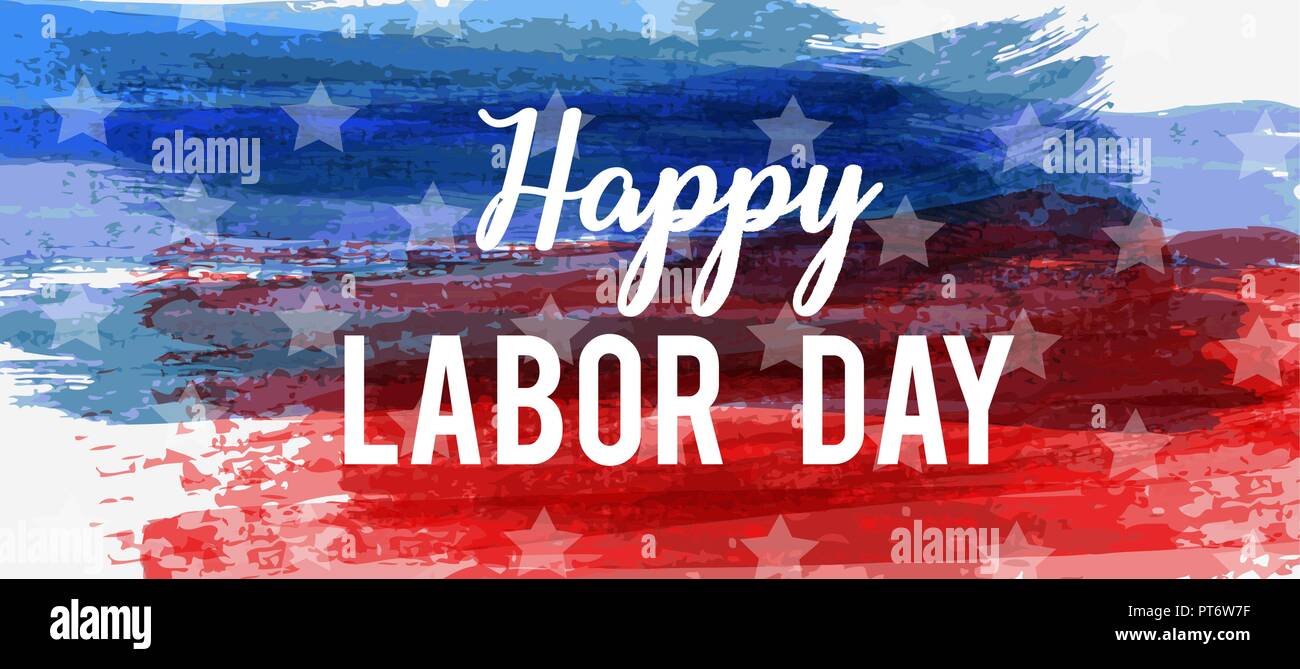 USA Labor day holiday background. Grunge abstract brushed background in ...