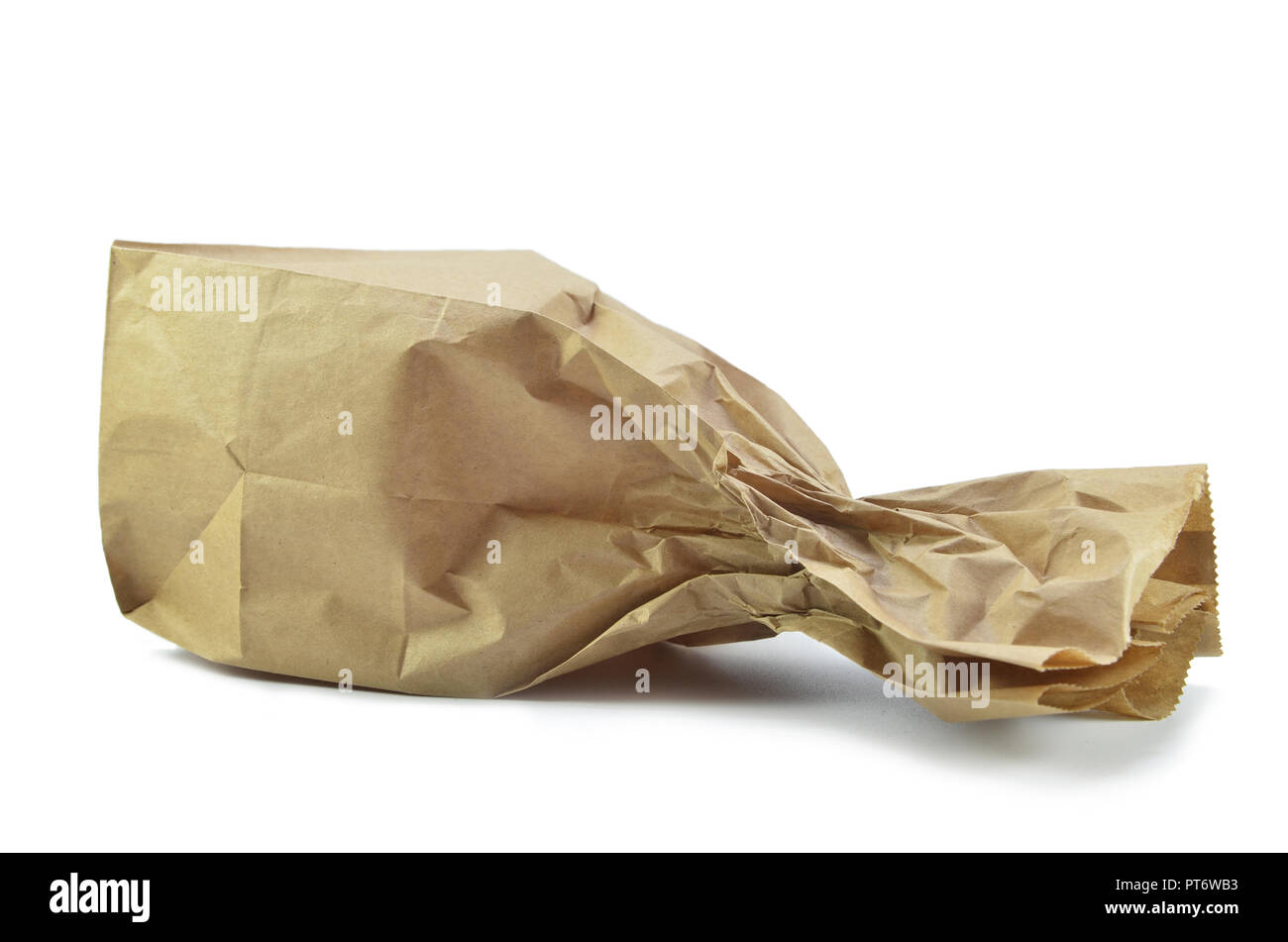 Brown paper package isolated on a white background Stock Photo - Alamy