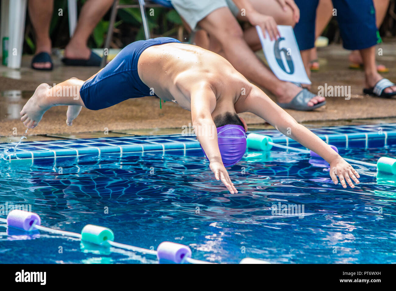 Male jumping pool hi-res stock photography and images - Alamy